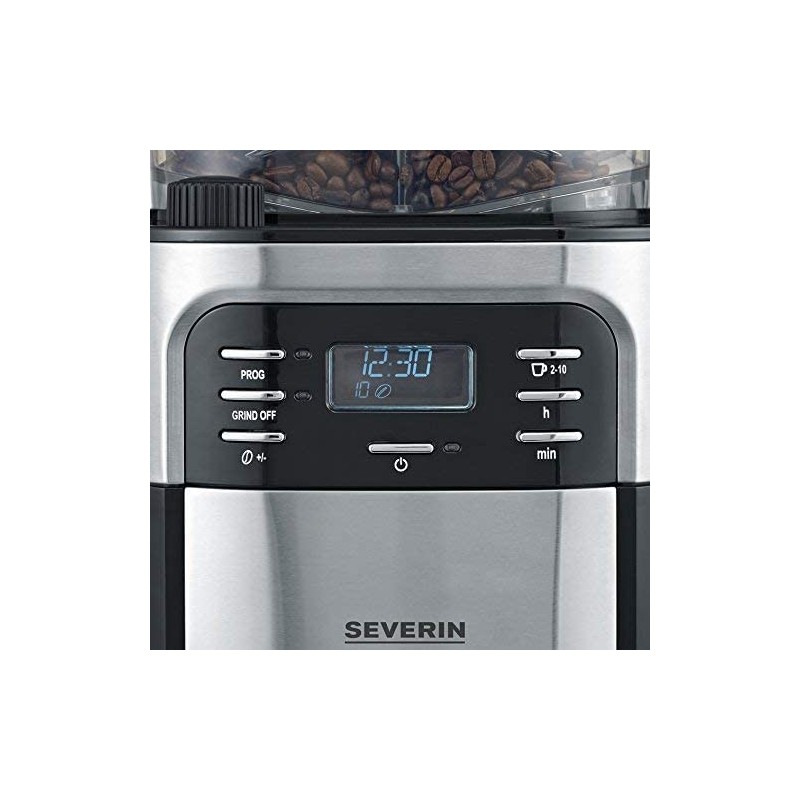 Severin© Cafetière avec Broyeur - Pour Café en Grains et Café Filtre ...