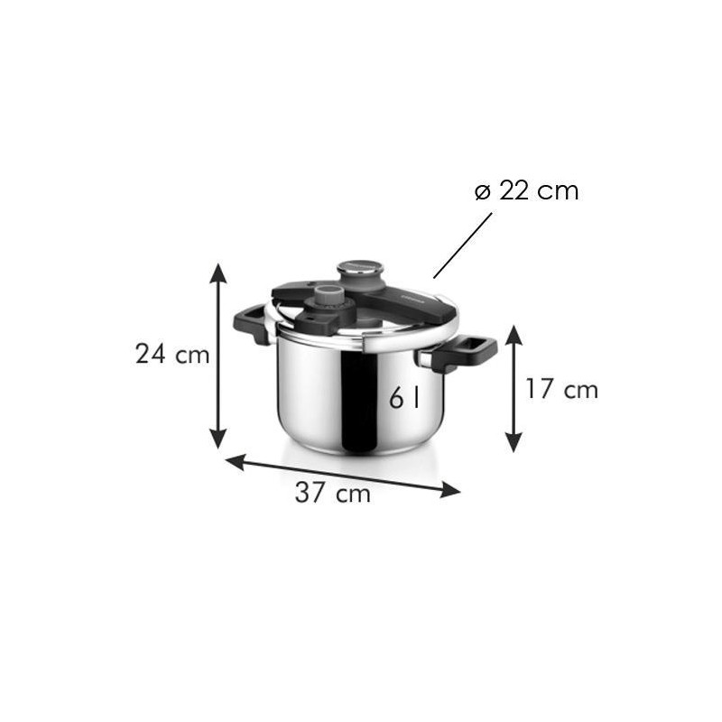 COCOTE MINUTE INOX AUTOCUISEUR 6,0 LT "ULTIMA"