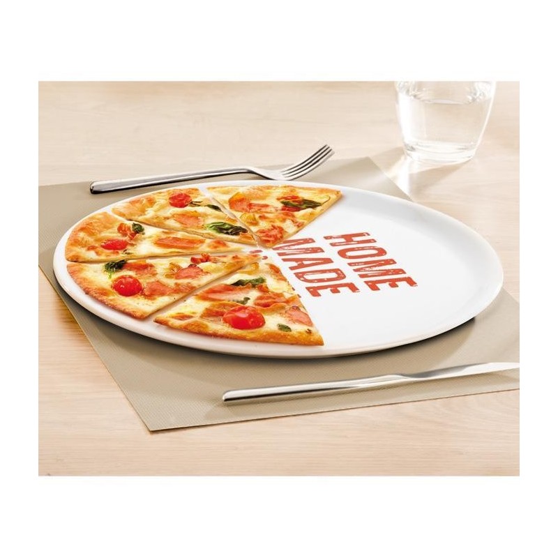 ASSIETTE À PIZZA EN PORCELAINE - HOME MADE WITH LOVE